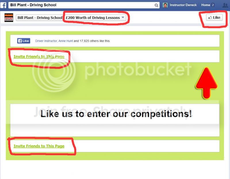 Creating a more Facebook Likes through competitions.