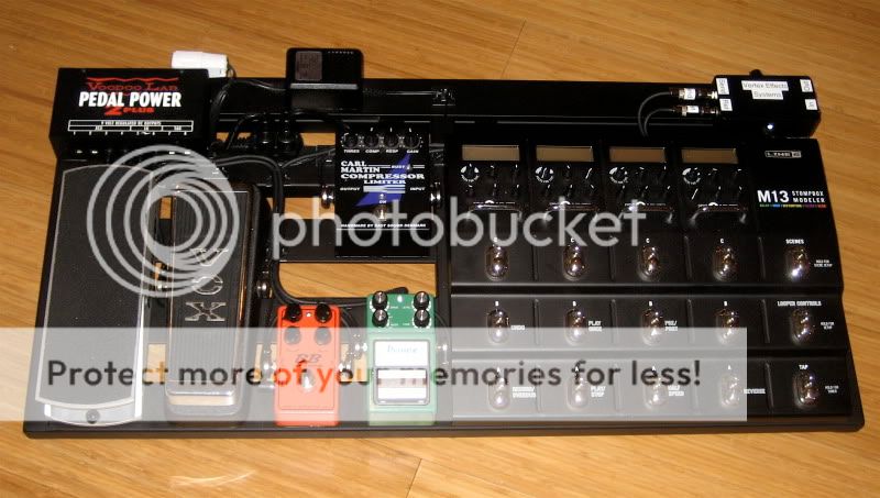 Vertex Effects Systems Large Pedalboard with Line 6 M13 - 11/09 ...