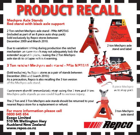 Repco Axle / Car Stand Recall! - General Automotive Discussion - SAU ...